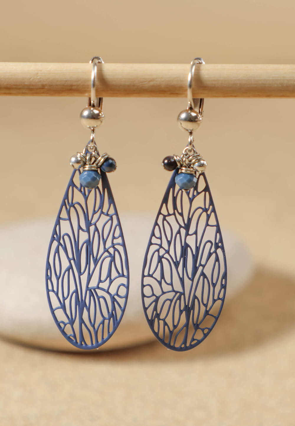 Boucles d'oreilles argenté et pendentif bleu montana : Ulka - Retour de ...
